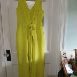 MSK | Pants & Jumpsuits | Vibrant Yellow Sleeveless Jumpsuit | Poshmark